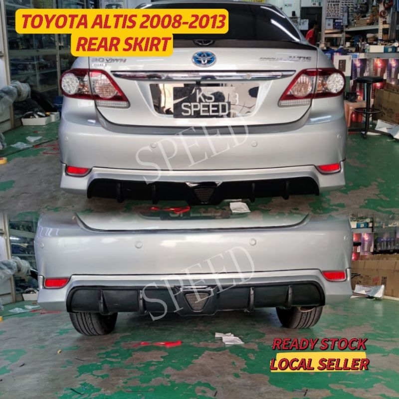 TOYOTA ALTIS 2008-2013 REAR SKIRT BELAKANG SKIRT READY STOCK | Shopee ...