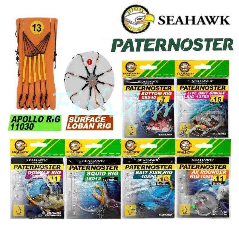 FISHDOM SEAHAWK PATERNOSTER FISHING RIG SERIES PERAMBUT IKAT SIAP ...