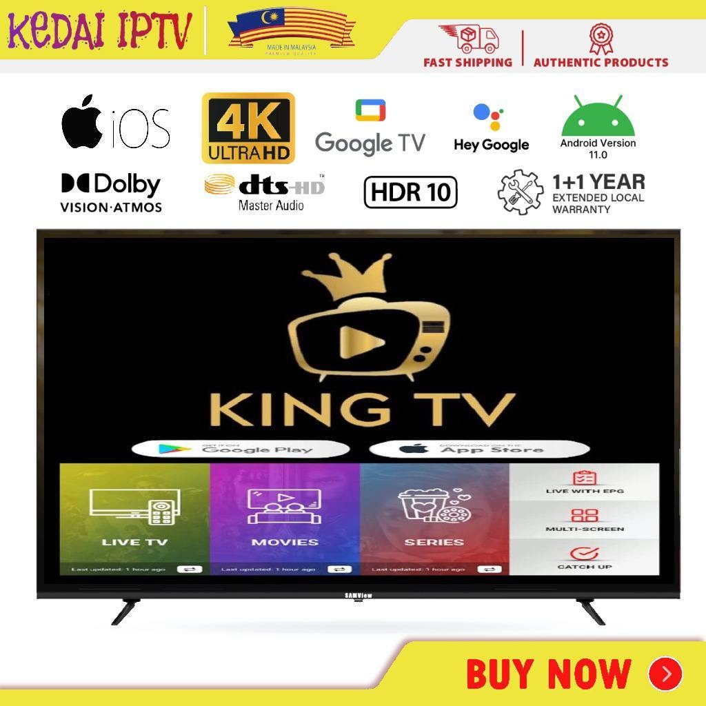 KING TV KINGTV KING TV MALAYSIA / 1 BULAN/ 3 BULAN / 6 BULAN SUPPORT ANDROID, SMART TV, IOS, PC ...