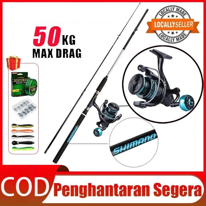 Fishing Reel Fishing Rod Set Combo Barang Mancing Set Joran Pancing ...