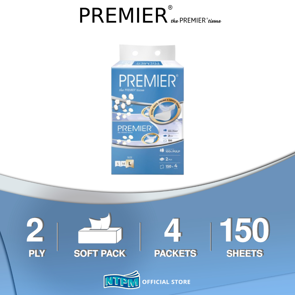 Premier Soft Pack 2 PLY (150's x 4) | Shopee Malaysia