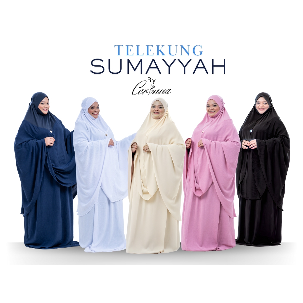 Telekung Sumayyah Plus Size By Cerinna - Dengan Kain Cey Premium ...