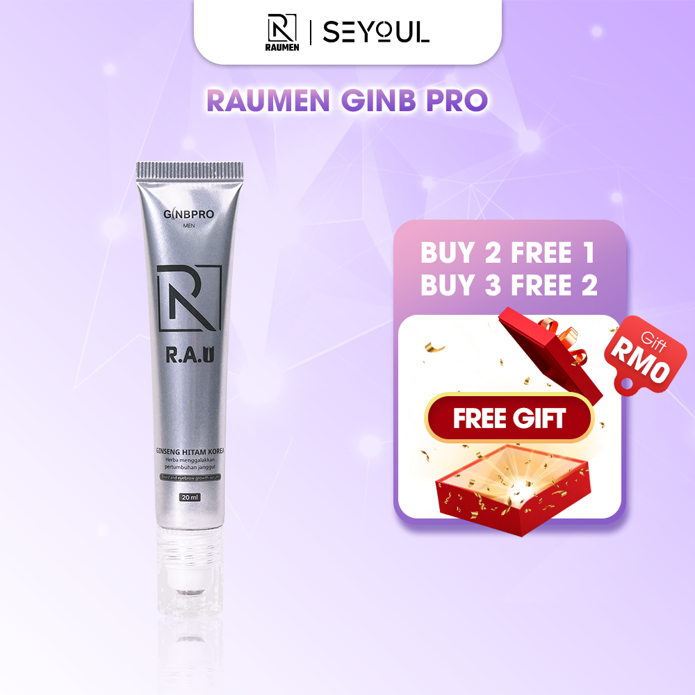 RAU GINB PRO Hair Beard Growth Serum, Korean Black Ginseng Serum ...