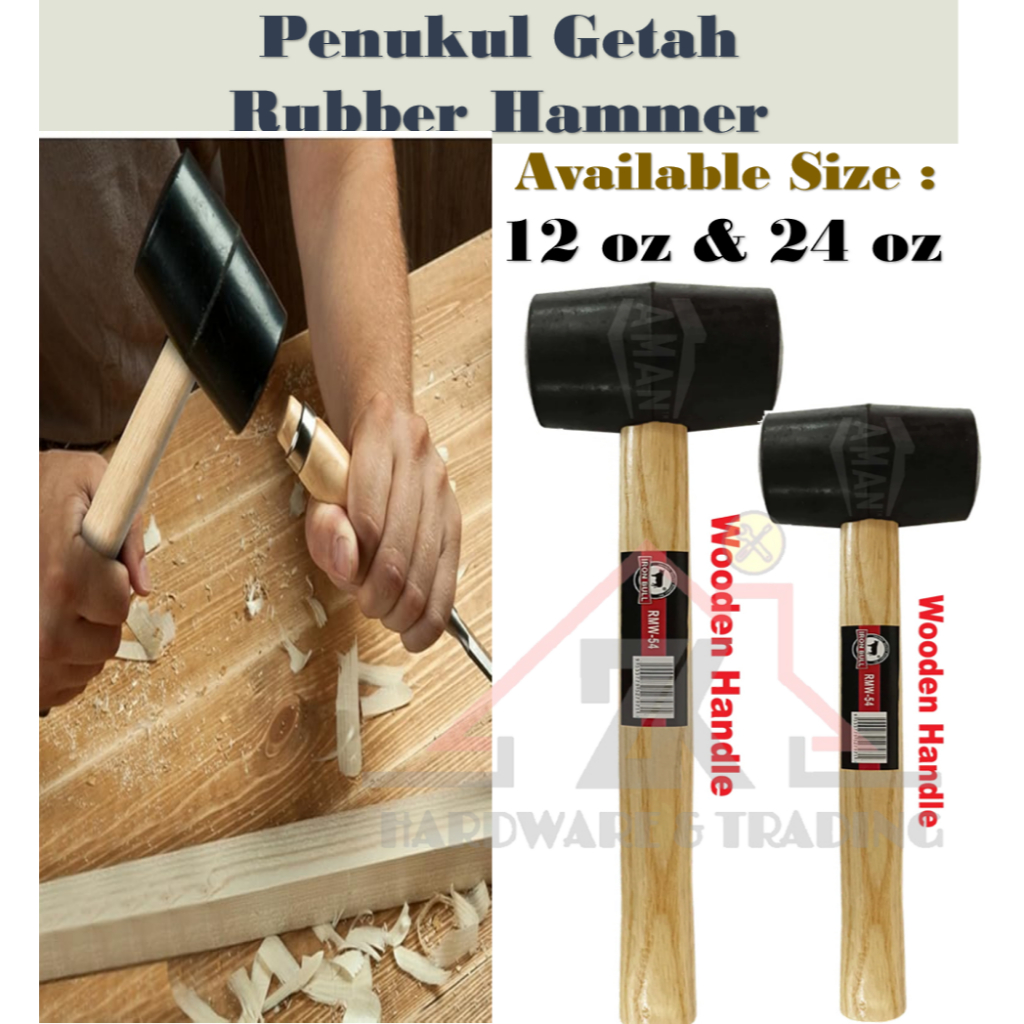 Penukul Getah Batang Kayu Tukul Getah Potong Ikan Potong Ayam Rubber ...