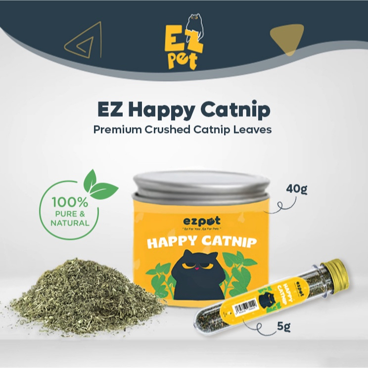 EZPET 🐱【EZPET EZ HAPPY CATNIP 5g/40g】Extra Strong Premium Catnips Cat ...