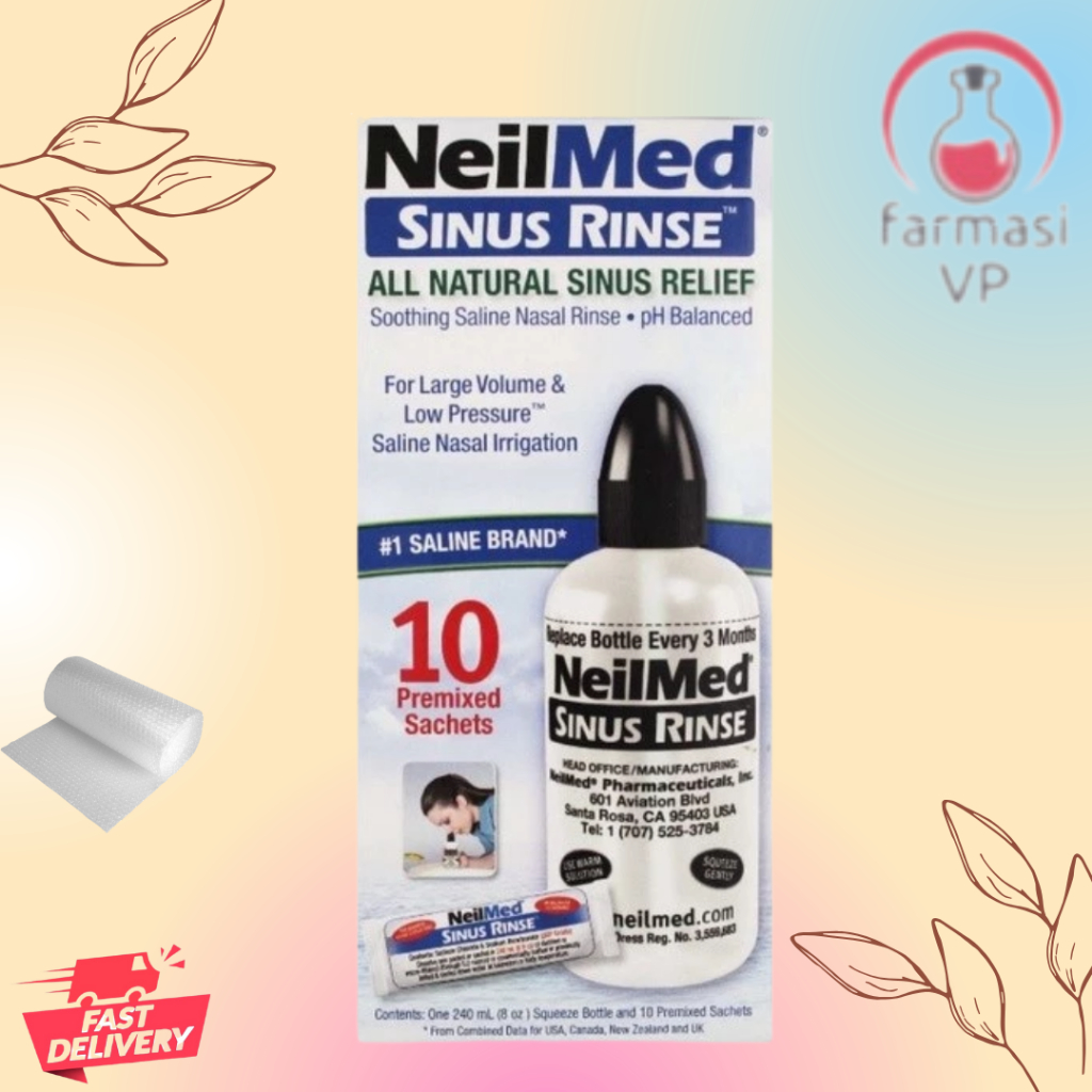 NeilMed Sinus Rinse All Natural Sinus Relief 10 Premixed Sachets ...