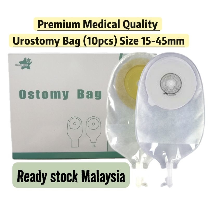 10pcs Urinary Drainage Urostomy Bag Size 15-45mm Valve Closure Leakage ...