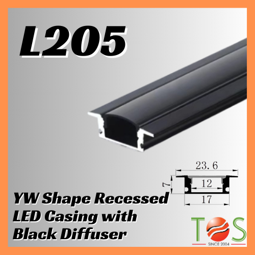 LUMY【0.5M / 1M / 1.5M / 2M】YW Shape LED Light Strip Aluminium Profile ...