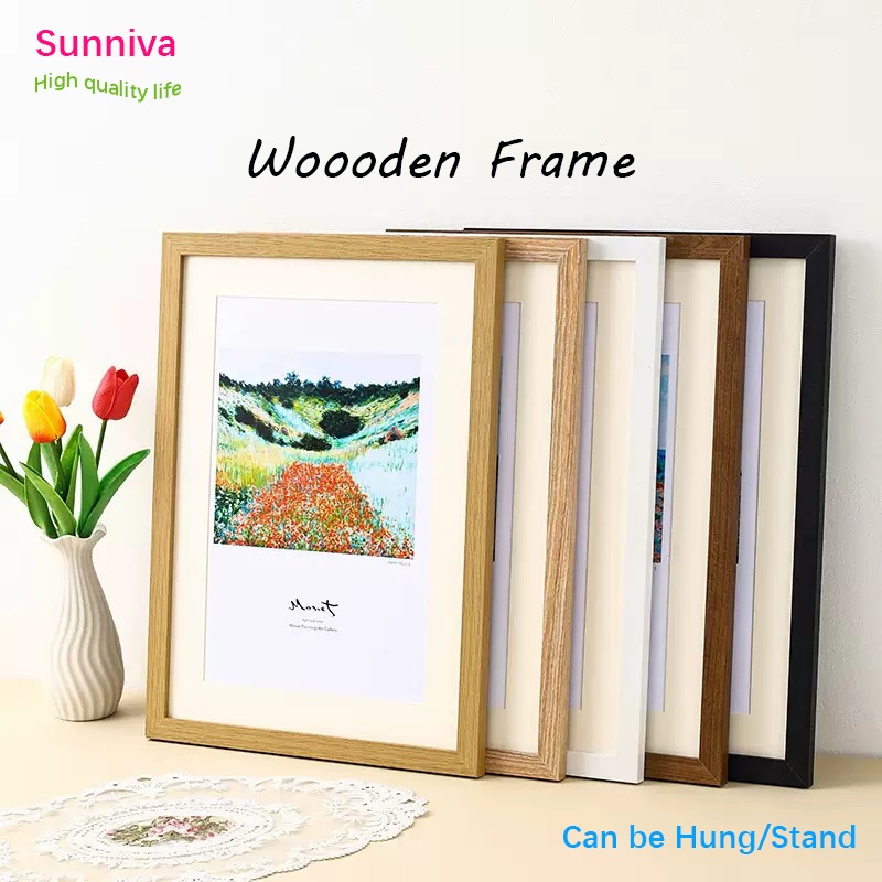6" 8" A4 DIY Wooden Frame A3 Photo Frame Certificate Wall Home Decor ...