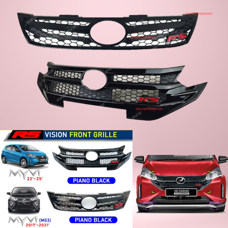 PERODUA MYVI 2018 2020 2022 2024 GEN3 MG3 FACELIFT RS STYLE ABS GLOSSY ...