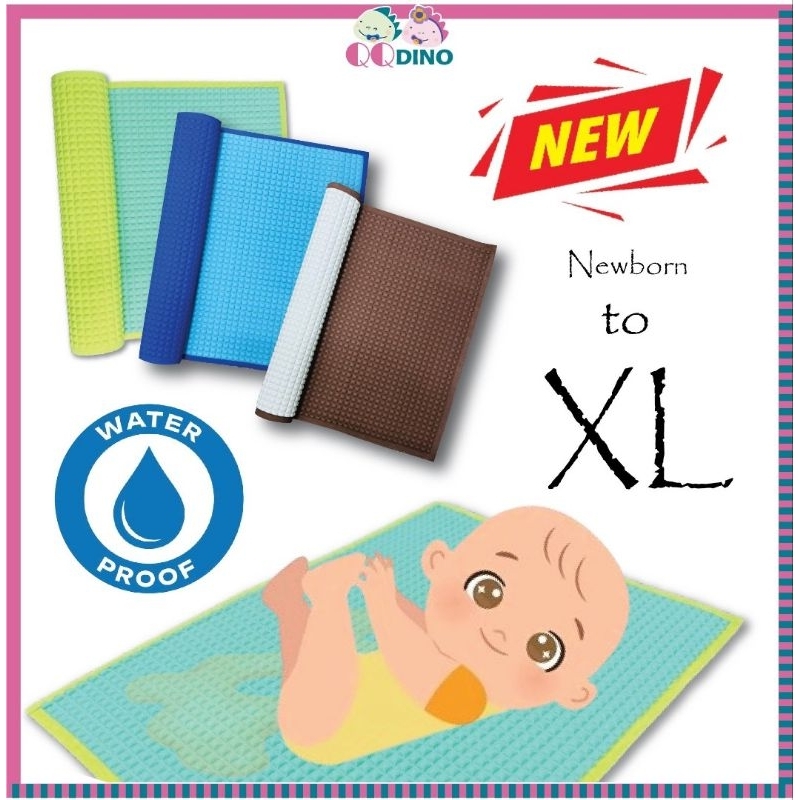 New Colour Baby Air Filled Rubber Cot Sheet PLAIN COCO GREY VIOLET ...