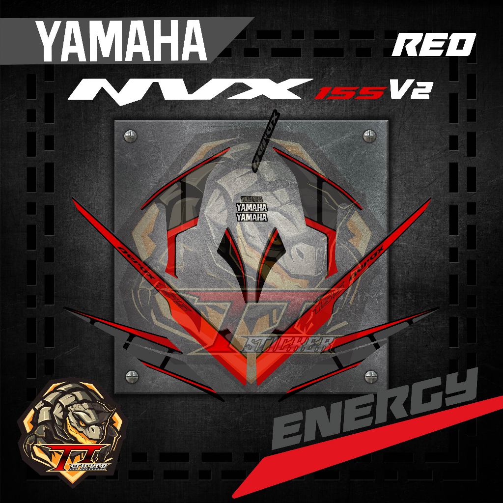 STRIPE YAMAHA NVX / AEROX 155 V2 1991 ENERGY INDUCTION (28) CUSTOM BODY ...