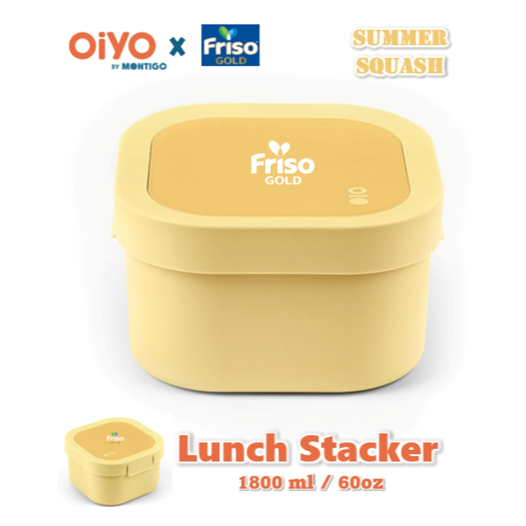 Montigo OiYO X Friso Meals-To-Go Collection Lunch Stacker (1800ml/60oz) - Multi-compartment ...