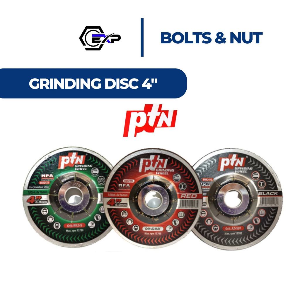 PTN 4" X 6.0MM GRINDING DISC/WHEEL [BLACK/GREEN/RED] | Shopee Malaysia