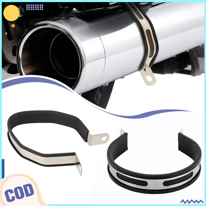 Motorcycle muffler clips Exhaust Muffler Box Bracket Exhaust Clamps ...