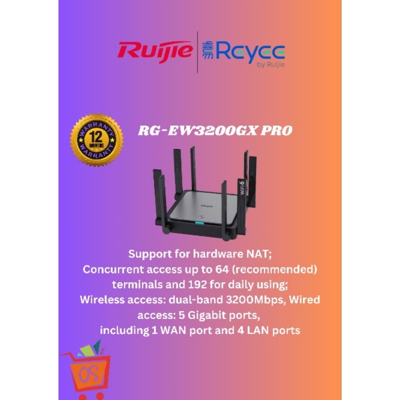 RUIJIE REYEE, RG-EW3200GX PRO, Reyee Home Wifi Router | Shopee Malaysia