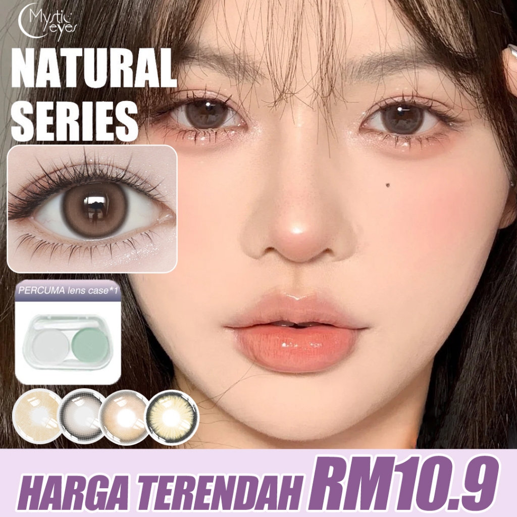 Mysticeyes Warna Coklat Siri 14.2-14.5mm Warna Kanta Sentuh Kanta Lekap ...