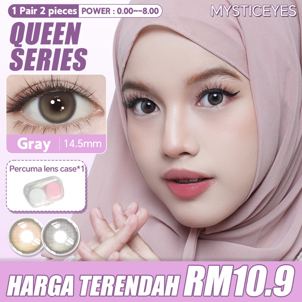 【0.00~-8.00】Mysticeyes Queen siri 14.5mm warna kanta sentuh kanta lekap ...