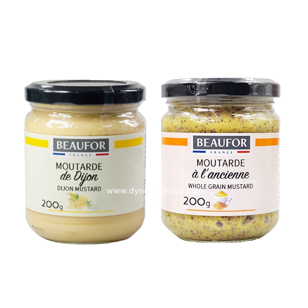 BEAUFOR (France) HALAL Whole Grain Mustard Dijon Mustard 200g | Shopee ...