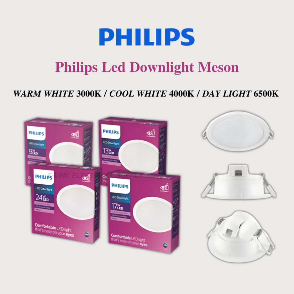 PHILIPS MESON DOWNLIGHT 4/5/6/8 inch 9W 13W 17W 24W LED DOWNLIGHT ...