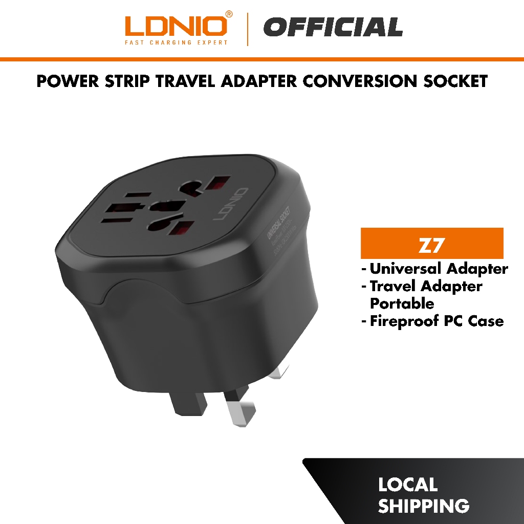 LDNIO Z6 65W/ Z7 10A/ Z8 45W/ Z9 20W Travel Universal Adapter Socket Power Strip UK Plug ...
