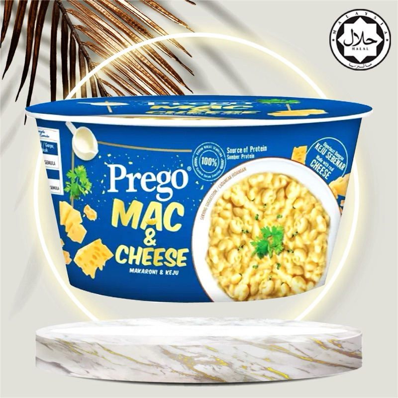 Prego Mac & Cheese Cup | Makaroni Keju Berkrim (Instant Meal) | Shopee ...