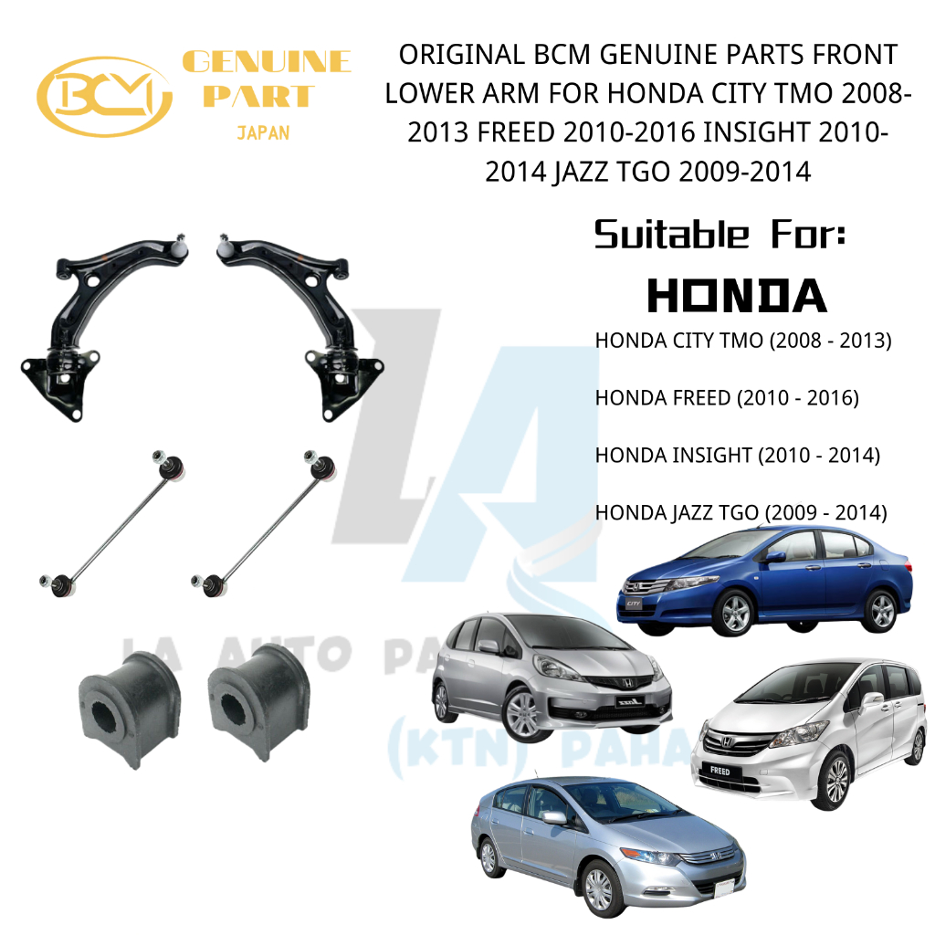 ORIGINAL BCM GENUINE PARTS FRONT LOWER ARM FOR HONDA CITY TMO 2008-2013 ...