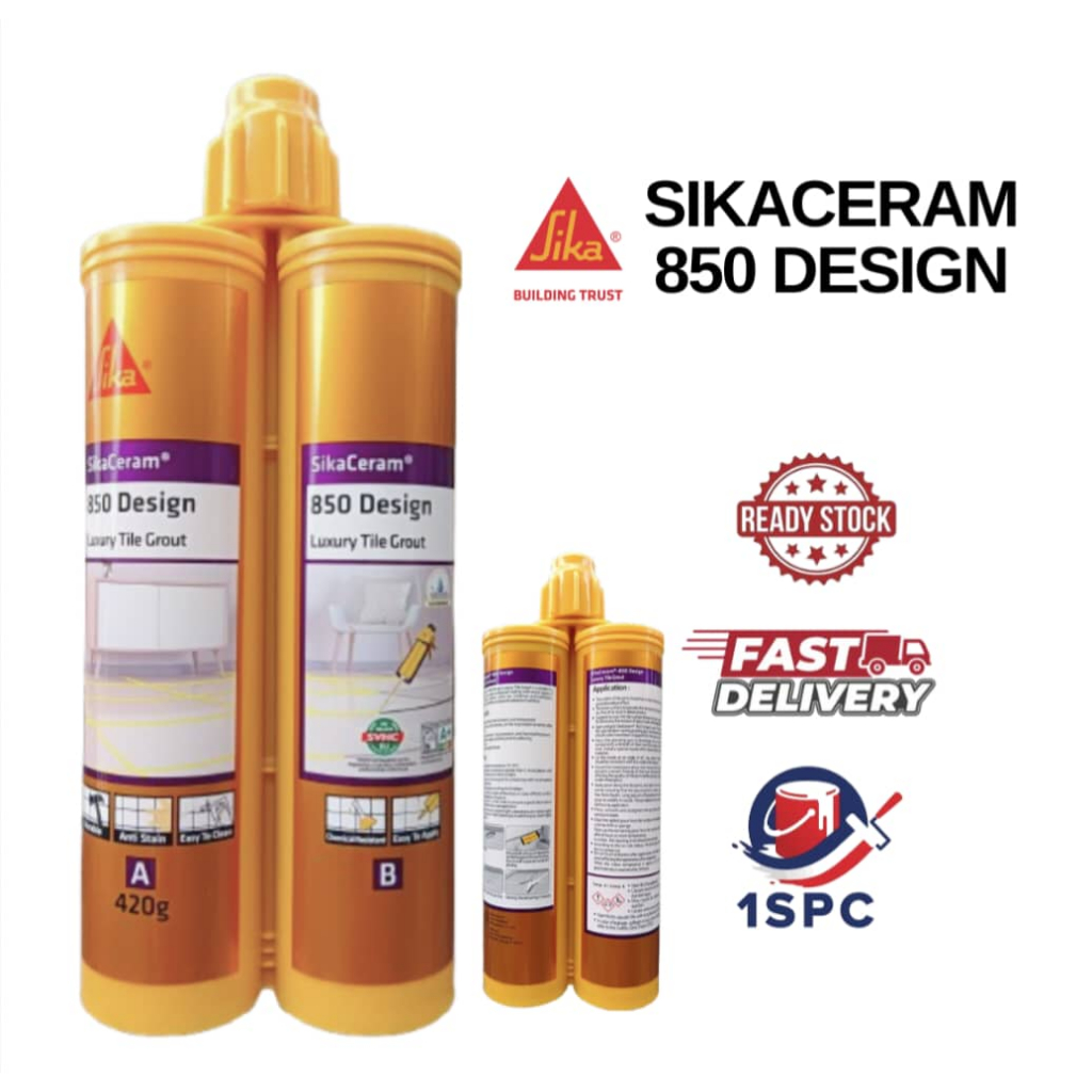 READY STOCK - SikaCeram®-850 Design - Epoxy floor / wall tile coloured grout for joints 2–15 mm ...