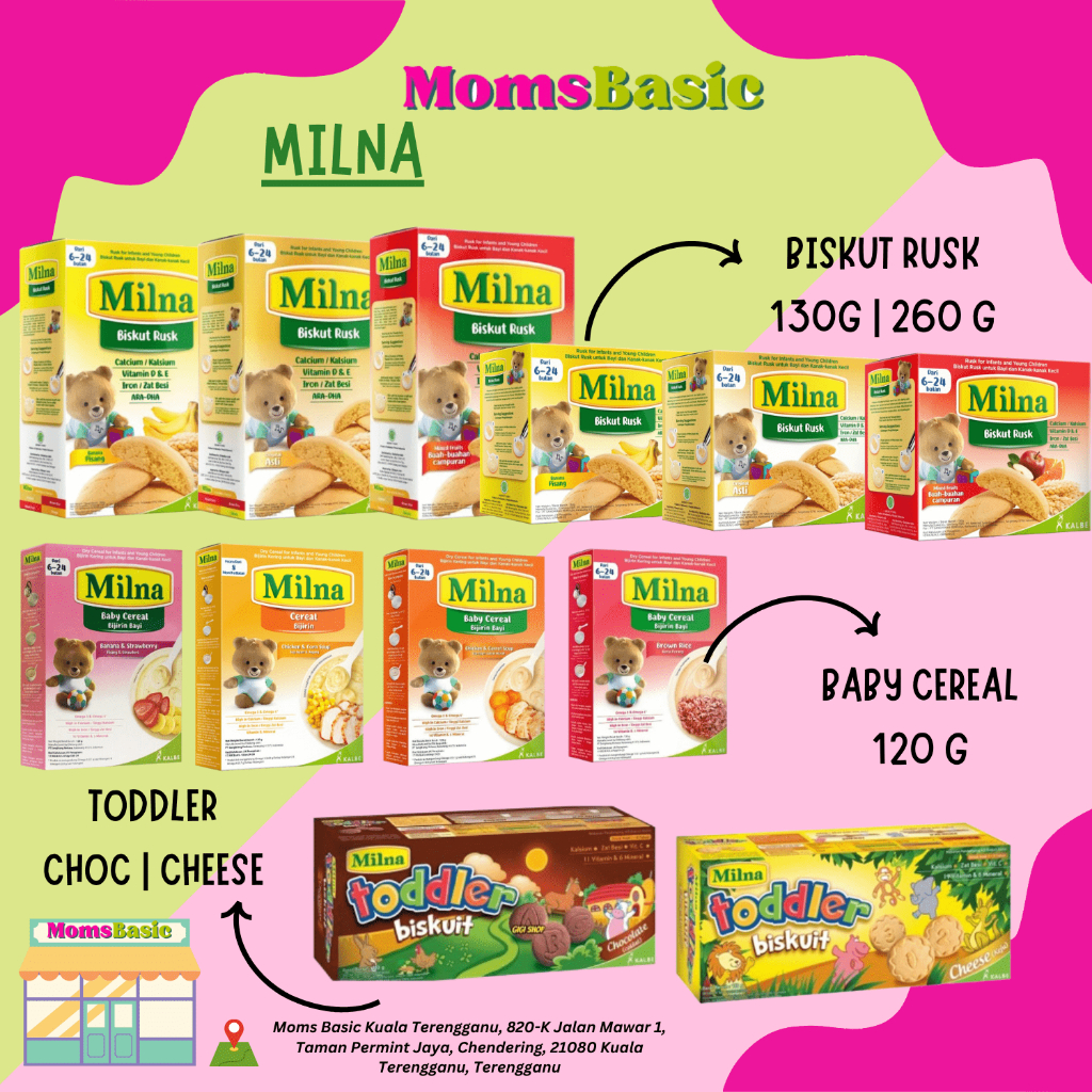 MILNA BISKUT RUSK | MILNA CEREAL | BISKUT TODDLER READY STOCK | BISKUT ...