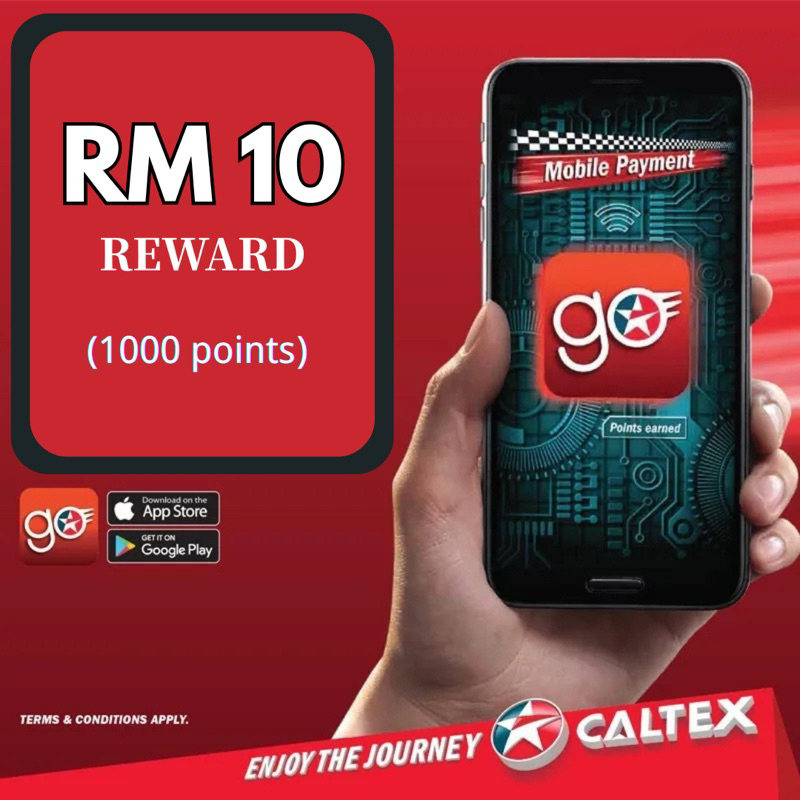 Caltex Go RM10 Voucher (1000 REWARD POINT) Android & IOS | Shopee Malaysia