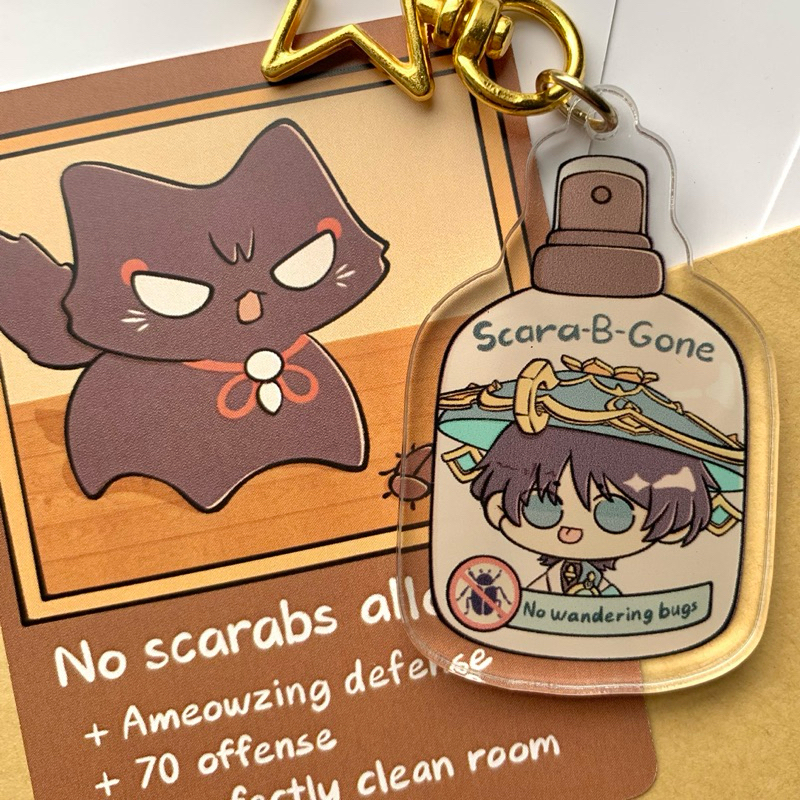 Scara-B-Gone Scaramouche keychain genshin impact fan made merchandise ...