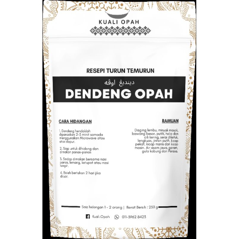 READY TO EAT - DENDENG OPAH RESEPI TURUN TEMURUN (new packaging ...