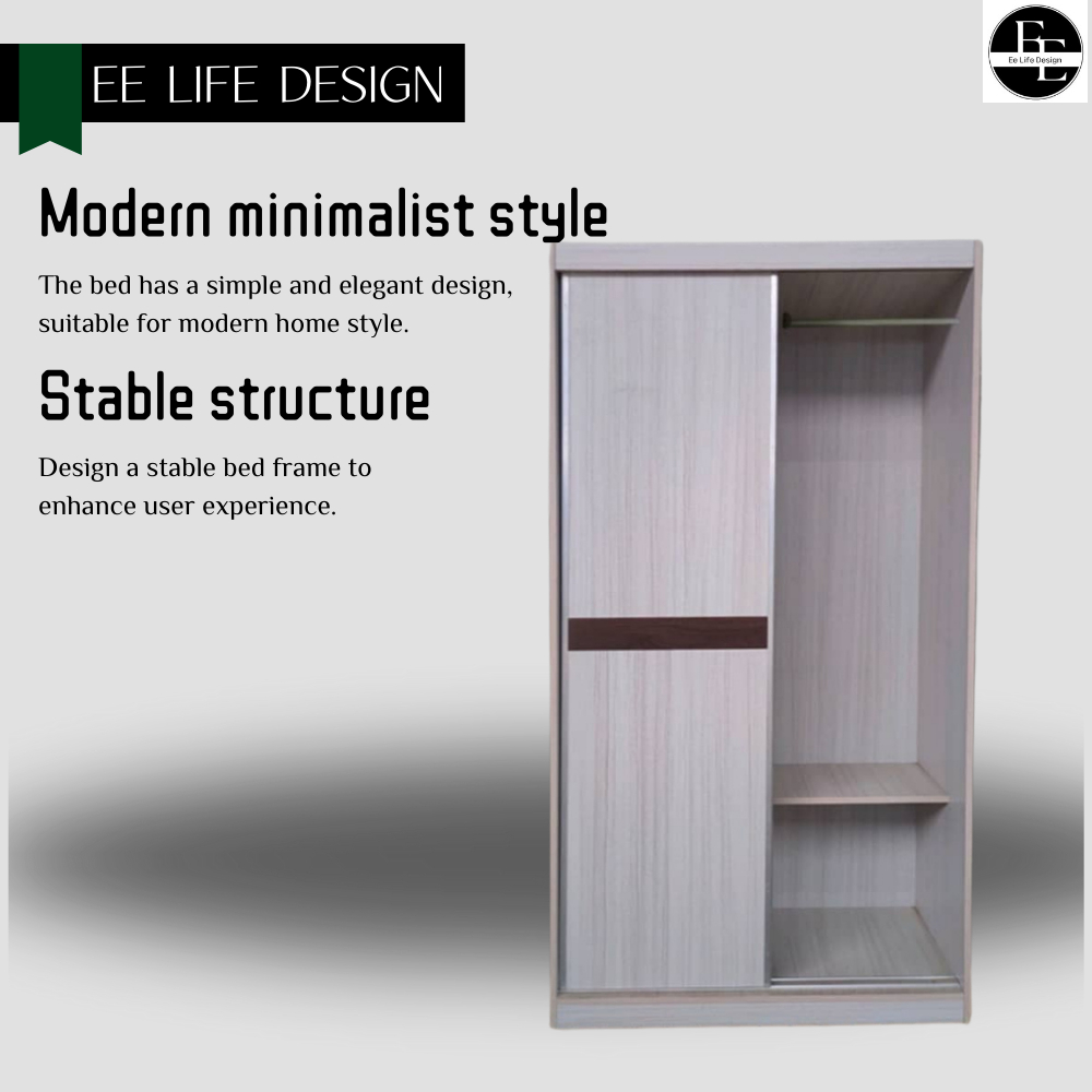 [EE LIFE DESIGN] 2 pintu Almari Kabinet Pakaian /2DOOR WARDROBE ...