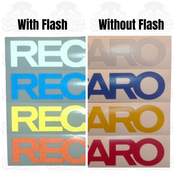RECARO STICKER REFLECT (2pcs) / Car Decal Automotive Die-Cut Vinyl ...