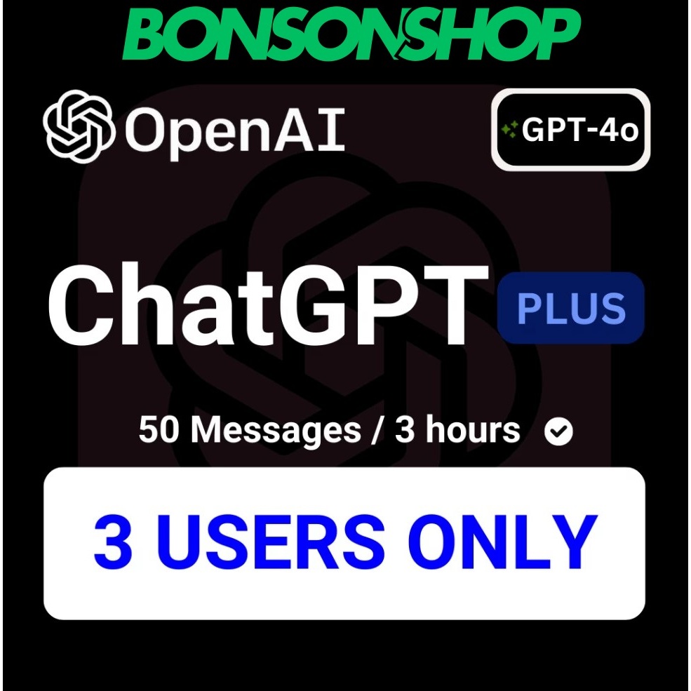 {24/7 INSTANT} ChatGPT Plus Account (3 USERS SHARING ONLY) Full ...