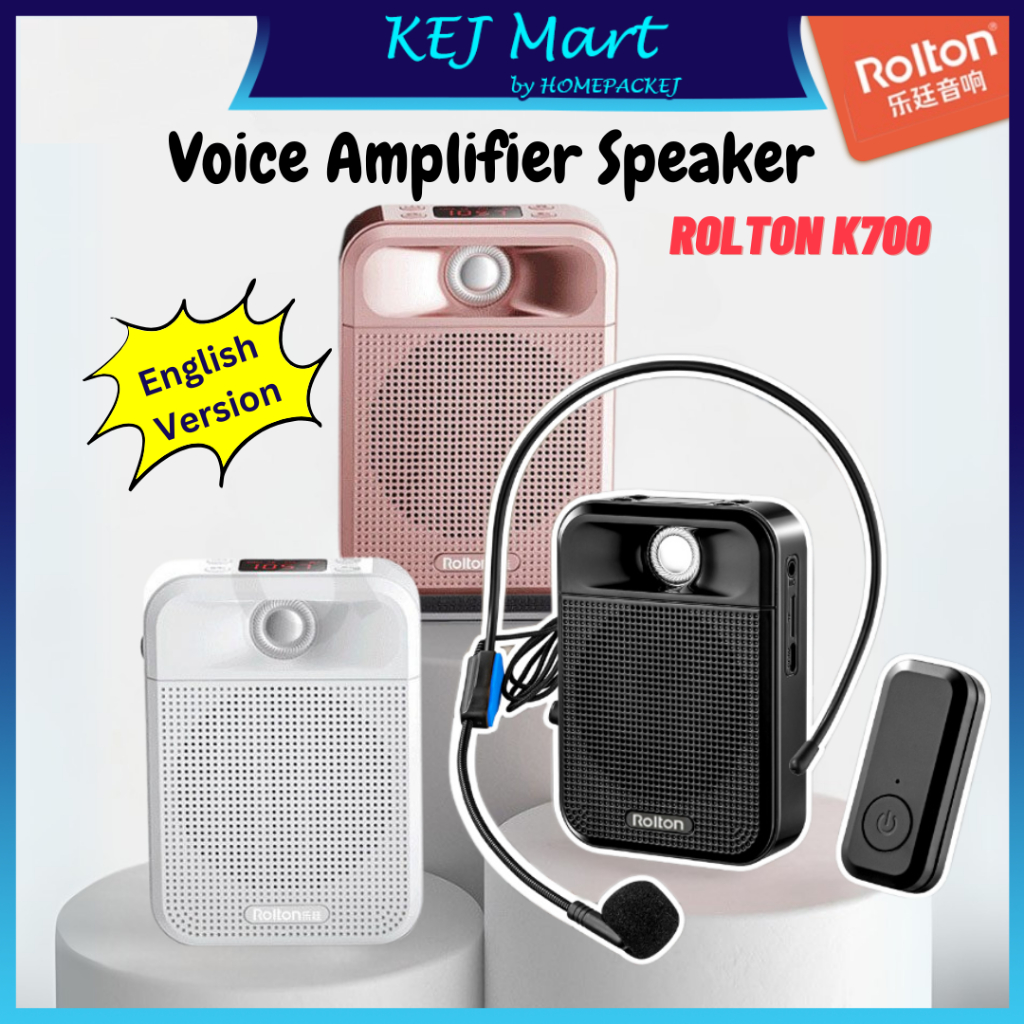 ROLTON K700 Voice Amplifier Microphone Wireless Megaphone Mic Audio ...