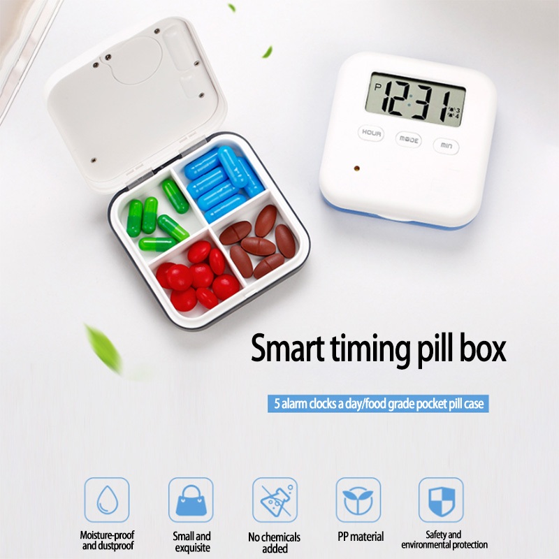 Electronic pill box one week sorting timed small pill box Portable mini ...