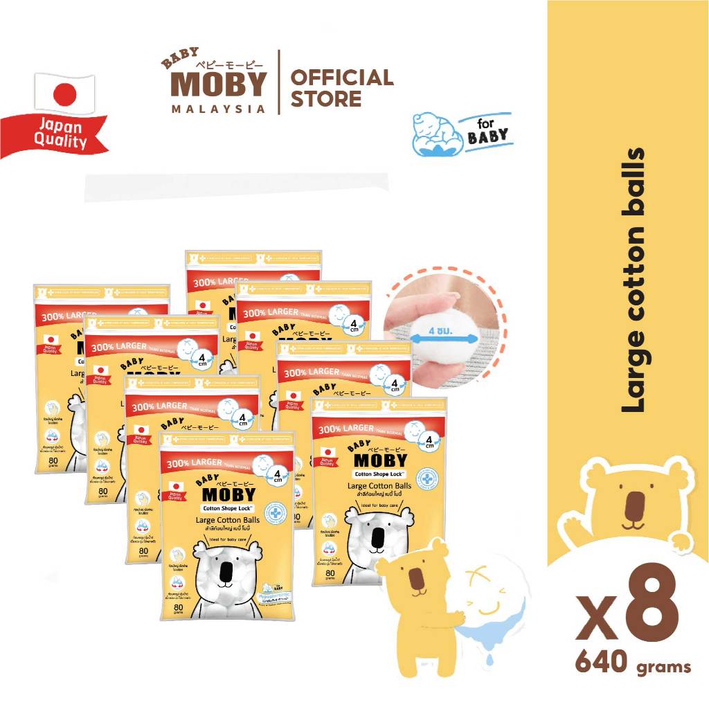 Baby Moby Large Cotton Balls (640g)(8pack) | Shopee Malaysia