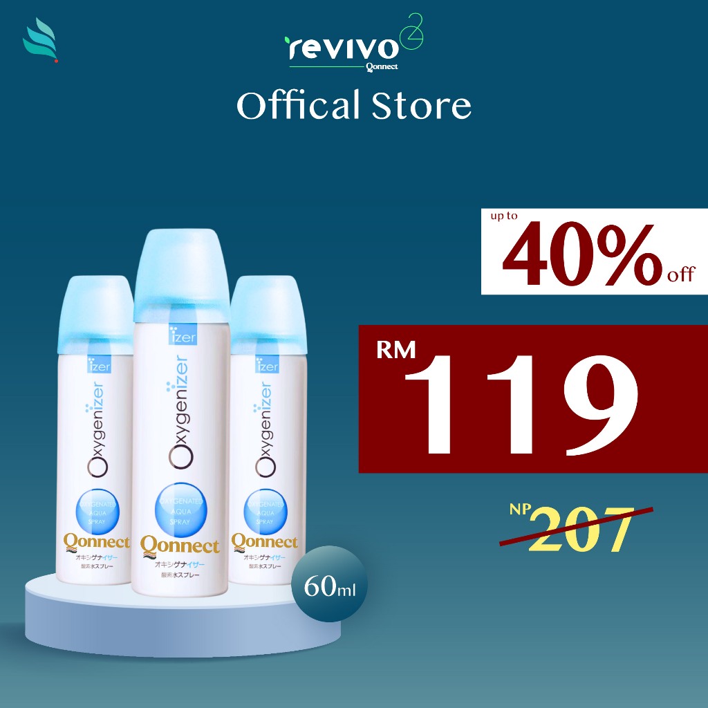 QONNECT Revivo O₂ - Quantum Oxygen Infusion for Skin & Eyes (3 bottles) | Shopee Malaysia