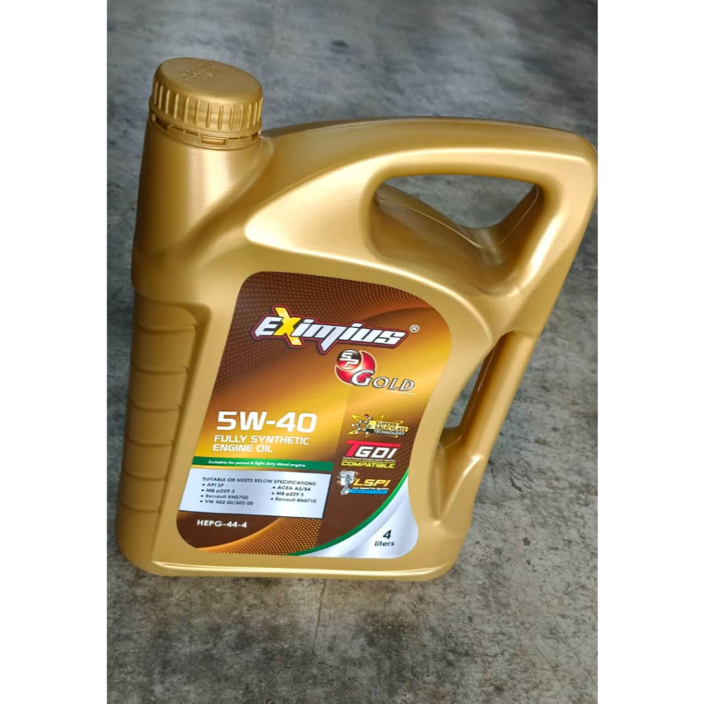 HARDEX 5W-40 GOLD Fully Synthetic Engine Oil - 4L | Shopee Malaysia
