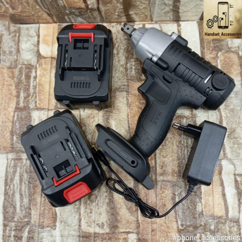200Nm Cordless Impact Wrench Drill Ratchet Socket Rechargeable Heavy ...