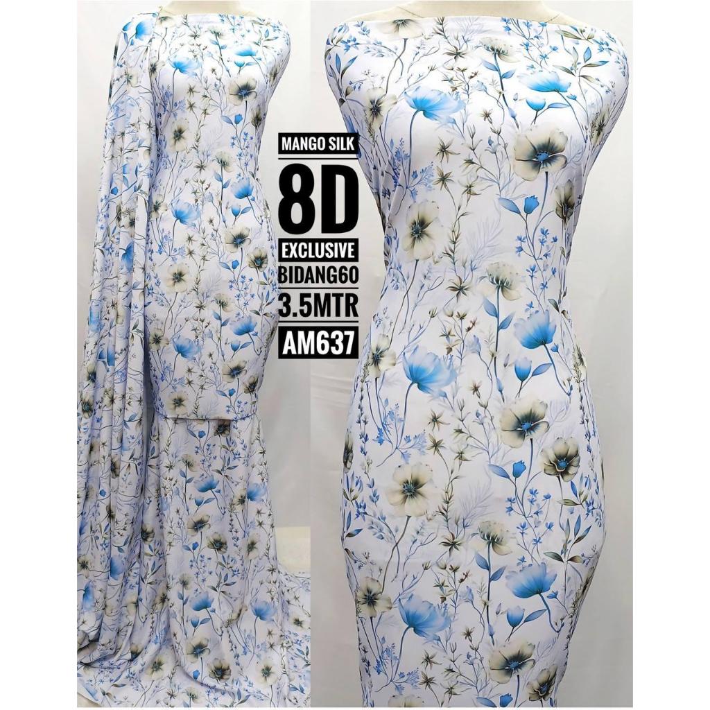 [MAZAYA TEXTILE] KAIN PASANG SUTERA MANGO POKAR 8D BIDANG 60 3.5METER ...