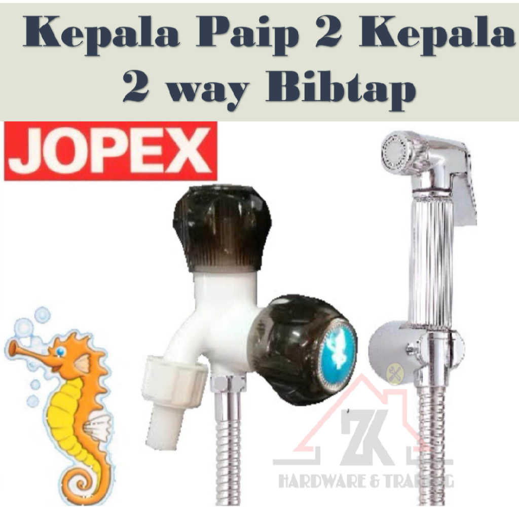 Two Way Plastic Bibtap Kepala Paip Plastik PVC Kembar Water Faucet ...