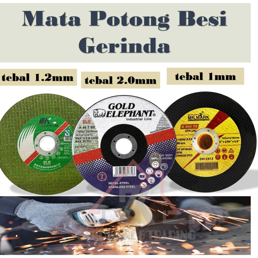 4" Mata Potong Mata Gerinda Besi Metal Cutting Disc 4Inch Angle Grinder ...