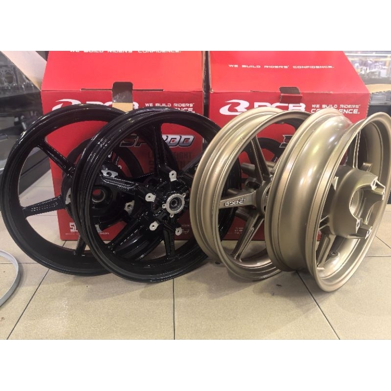 RCB SP800 ADV160 250/350 -14INCH SPORT RIM (2PCS)- BLACK/ BROWN ...