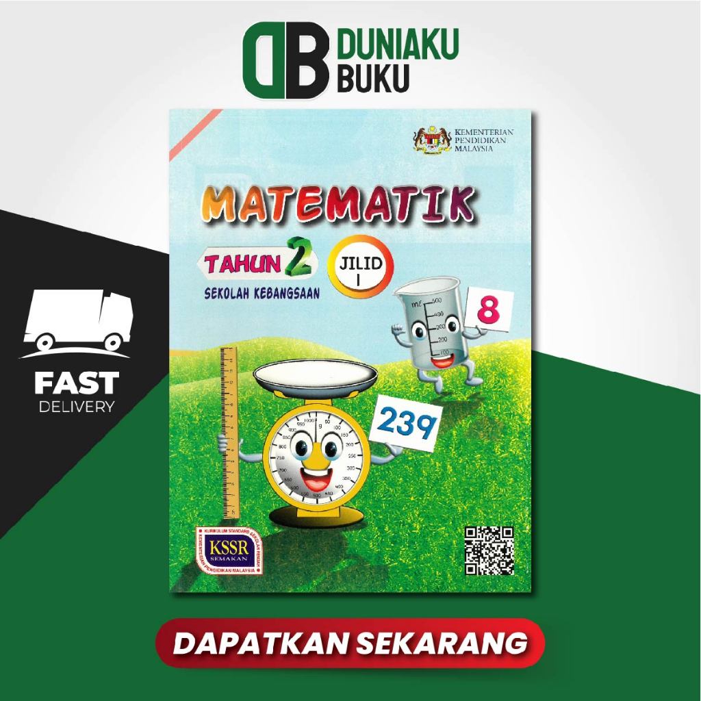 Duniaku Buku DBP BUKU TEKS MATEMATIK TAHUN 2 JILID 1 (SK) 9789834916046 | Shopee Malaysia