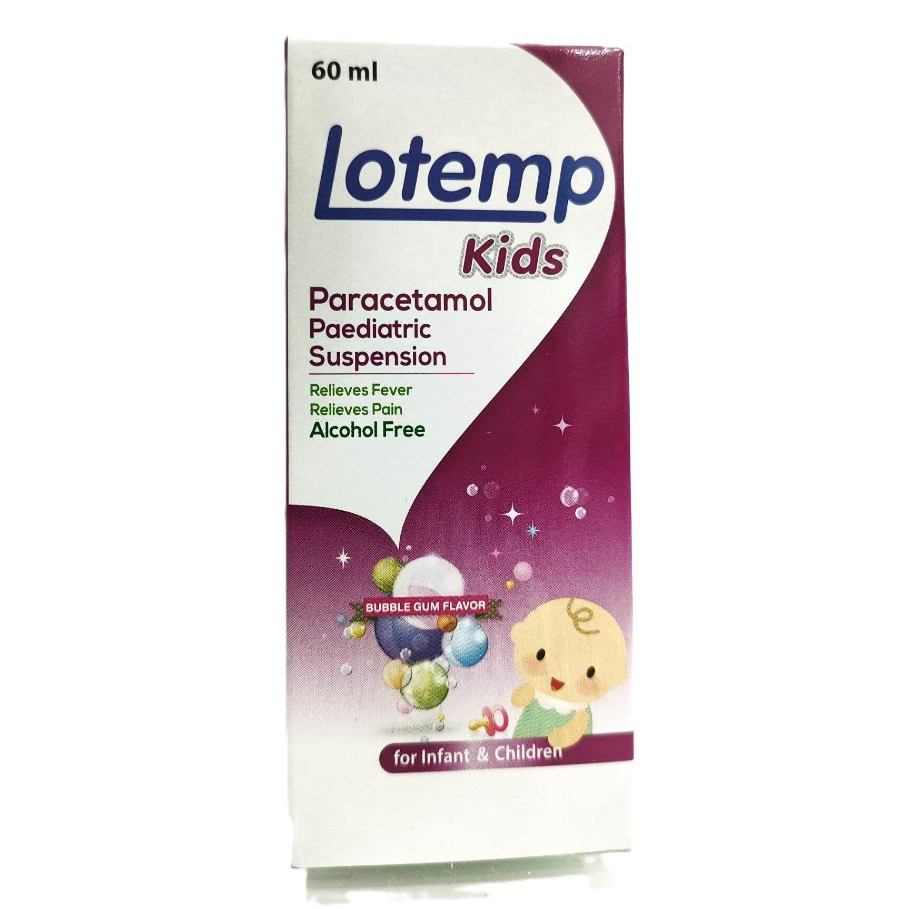 LOTEMP KIDS PARACETAMOL / DEMAM / TAHAN SAKIT / PANAS BADAN 60ML ...