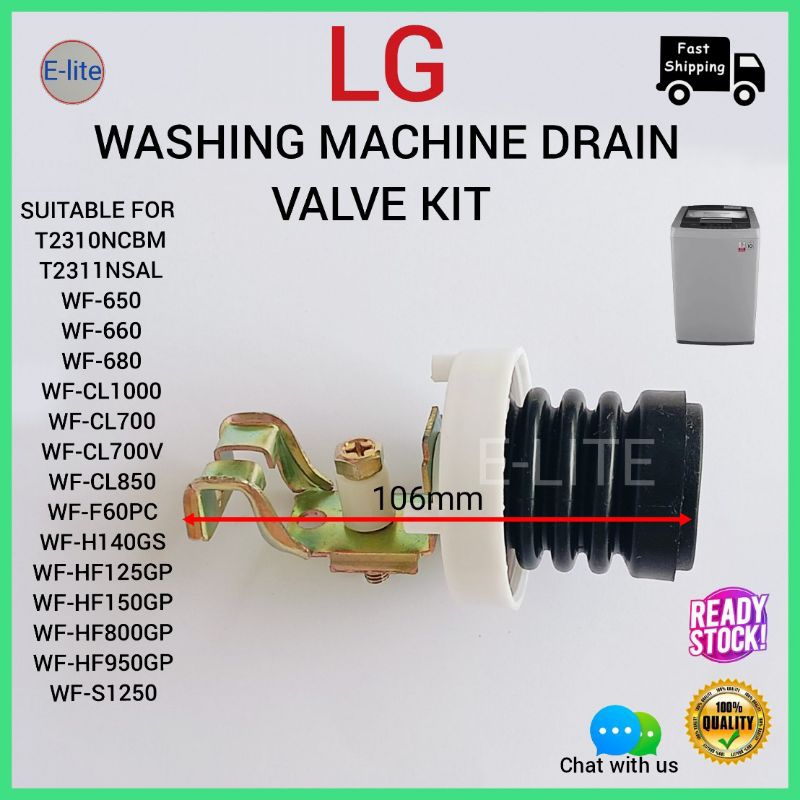LG WASHING MACHINE DRAIN VALVE KIT WF-680WF-CL1000 / WF-CL850 /WF-F60PC /WF-H140GS /WF-HF125GP ...