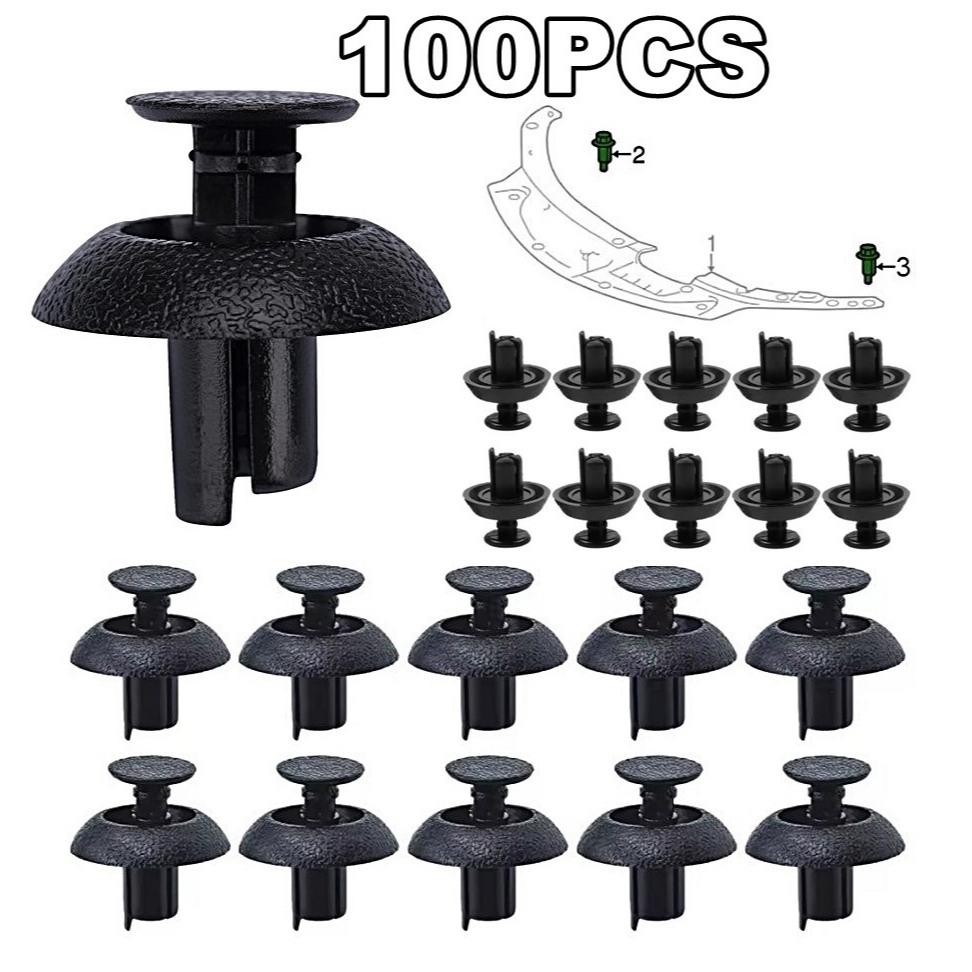 100PCS Car Clip Bumper Fastener Clip 7mm Vios NCP150 Estima Alphard ...