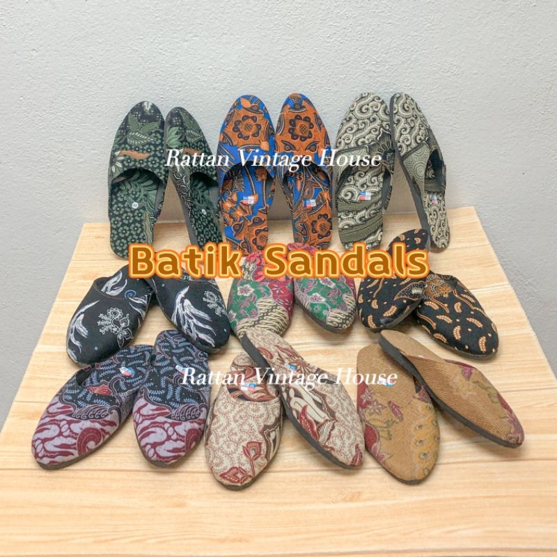 (Rattanvintage) 🔥 Batik Sandals | Batik Shoes Sandal | Batik Souvenir ...